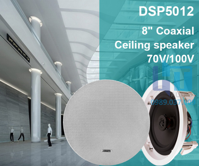 DSP5012C Loa trần đồng trục không bo viền 35W - HATHANG AUDIO - HÀ THẮNG SOUND COMPANY