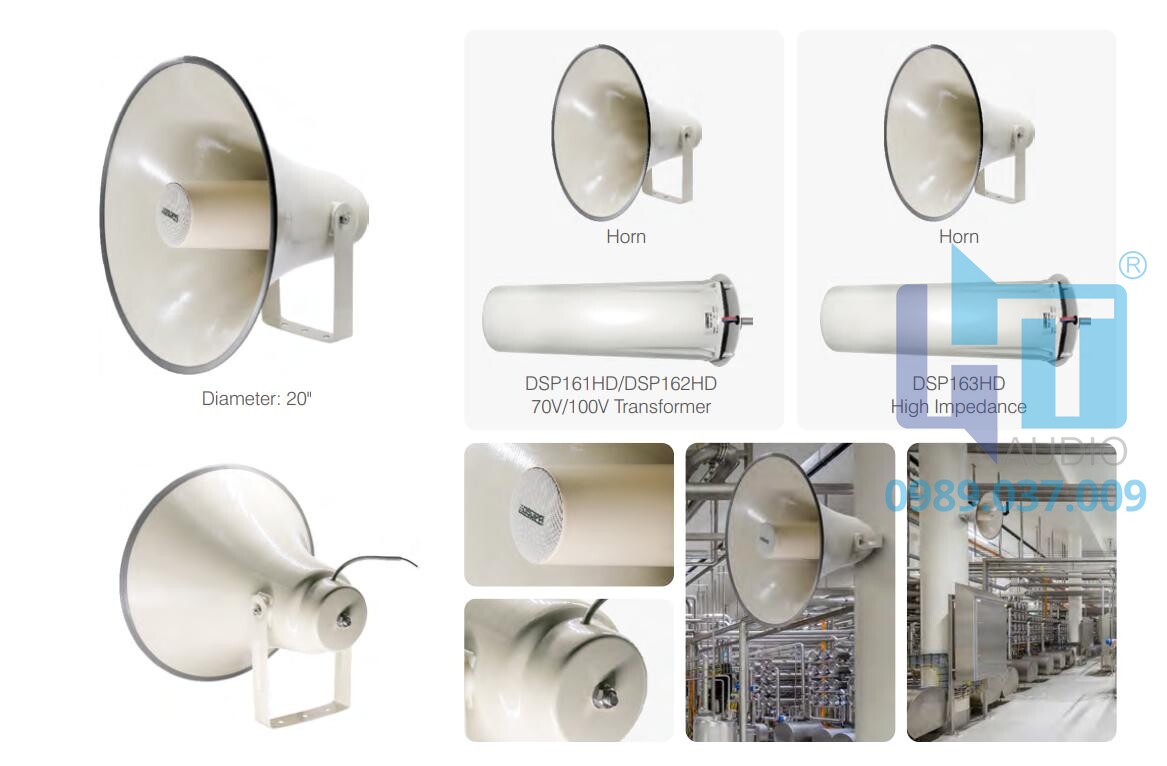 DSP162HD Loa nén vành rộng Ø508mm - HATHANG AUDIO - HÀ THẮNG SOUND COMPANY